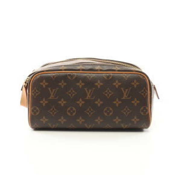 Louis Vuitton | Bags | Louis Vuitton Dop Kit Monogram Pouch Bag Brown ...